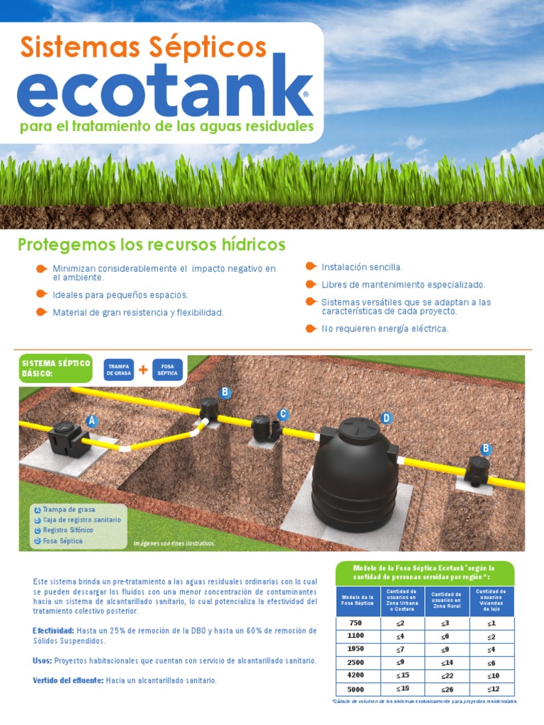 Ecotank Sistemas Septicos.pdf | Tanque séptico | Aguas residuales ...