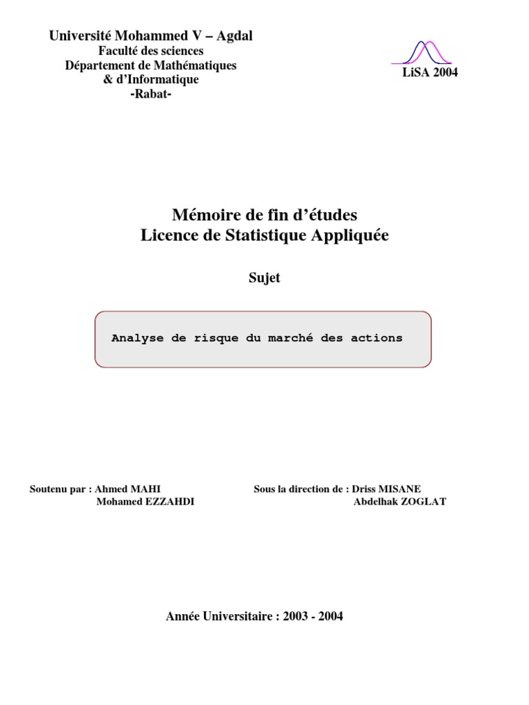 Risque Actions Pfe | PDF | Action (Finance) | Bourse des valeurs