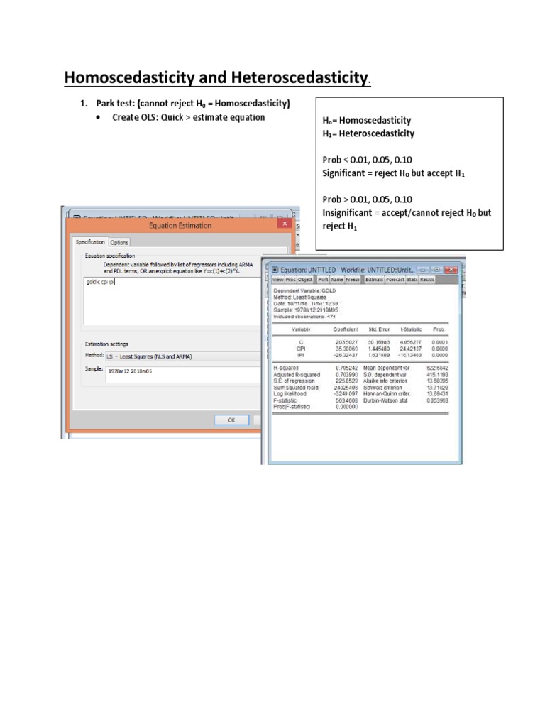 Homoscedasticity, Heteroscedasticity and Multicollinearity | PDF ...