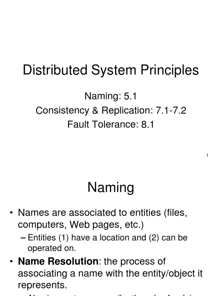 Naming, Identifiers and Addresses | PDF | Replication (Computing) | Scalability
