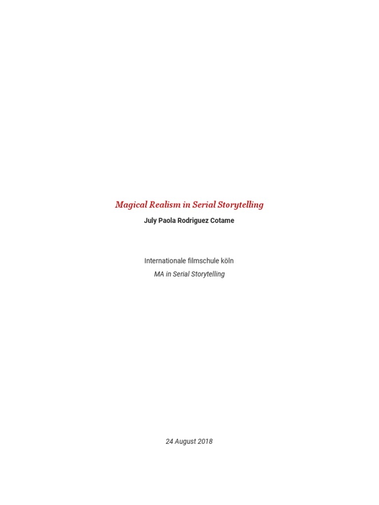 Magical Realism in Serial Storytelling-July Rodriguez | PDF | Genre ...