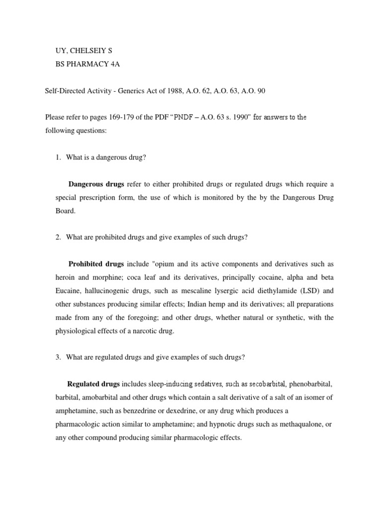 Student Activity | PDF | Medical Prescription | Drugs