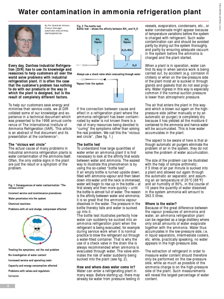 Water Contamination in Ammonia Refrigeration Plant | PDF | Wear | Corrosion
