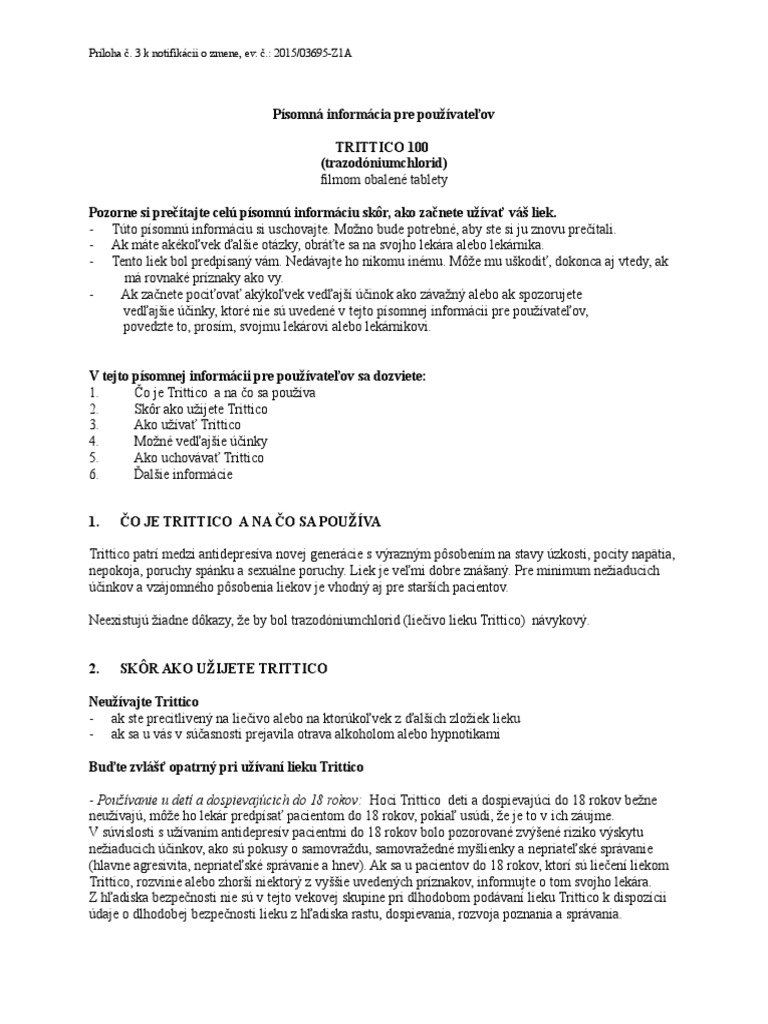 TRITTICO 100 TBL FLM 100x100 MG | PDF