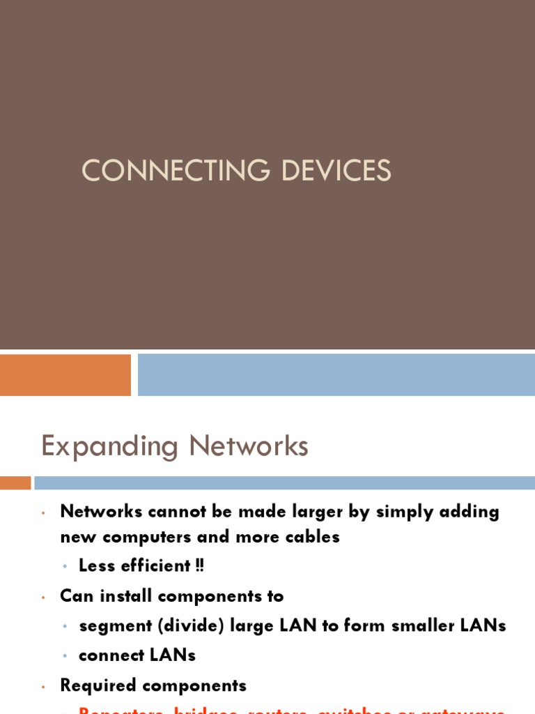 Connecting Devices | PDF | Network Switch | Computer Network