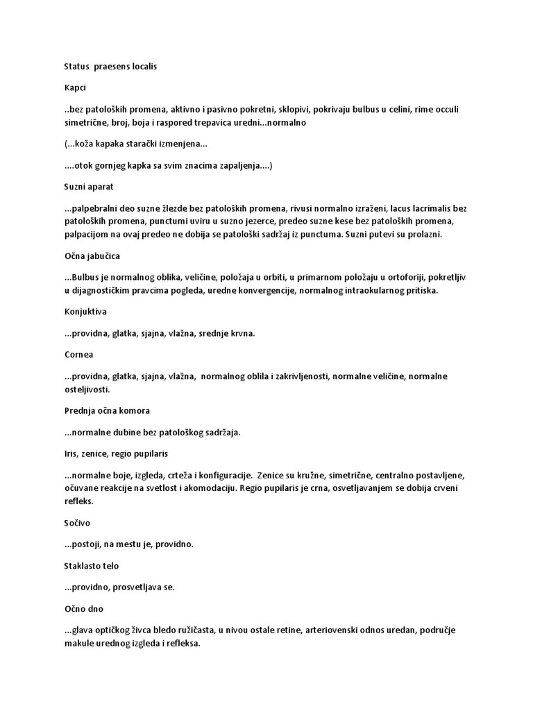 Status Praesens Localis | PDF