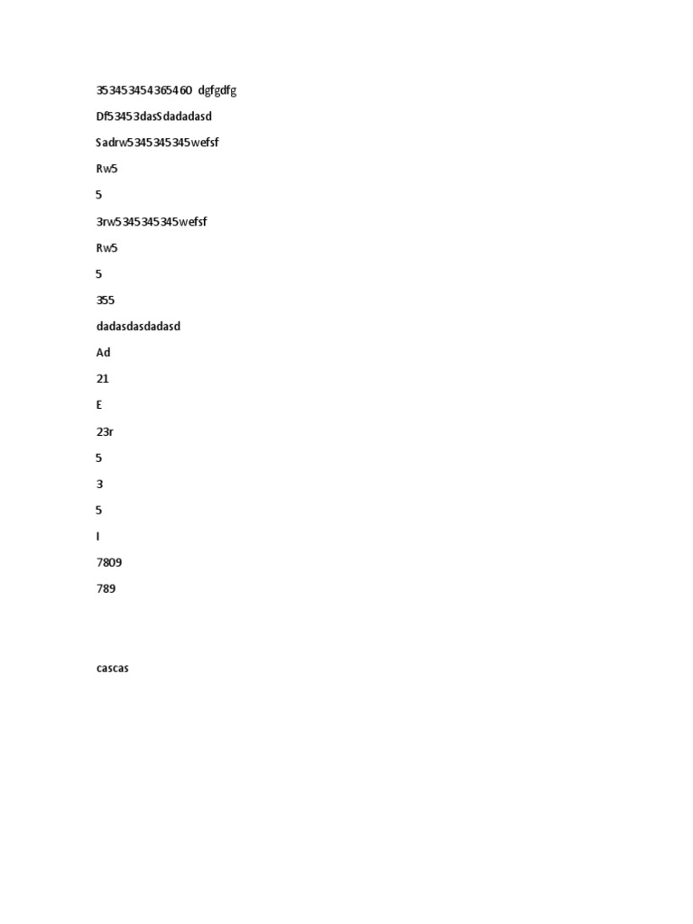 Random Alphanumeric Document | PDF