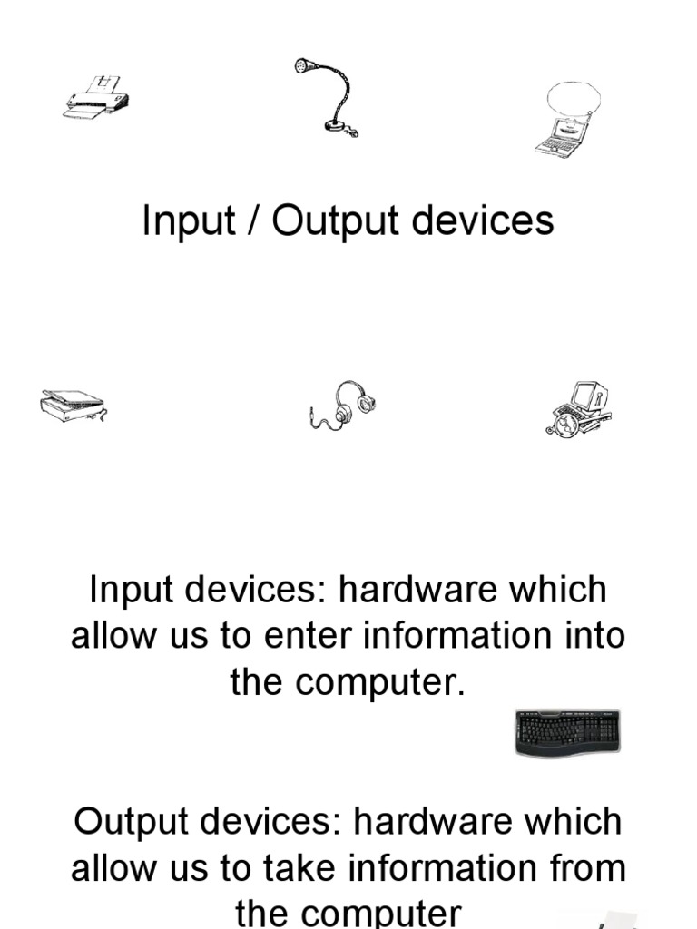 Input and Output Devices Overview | PDF