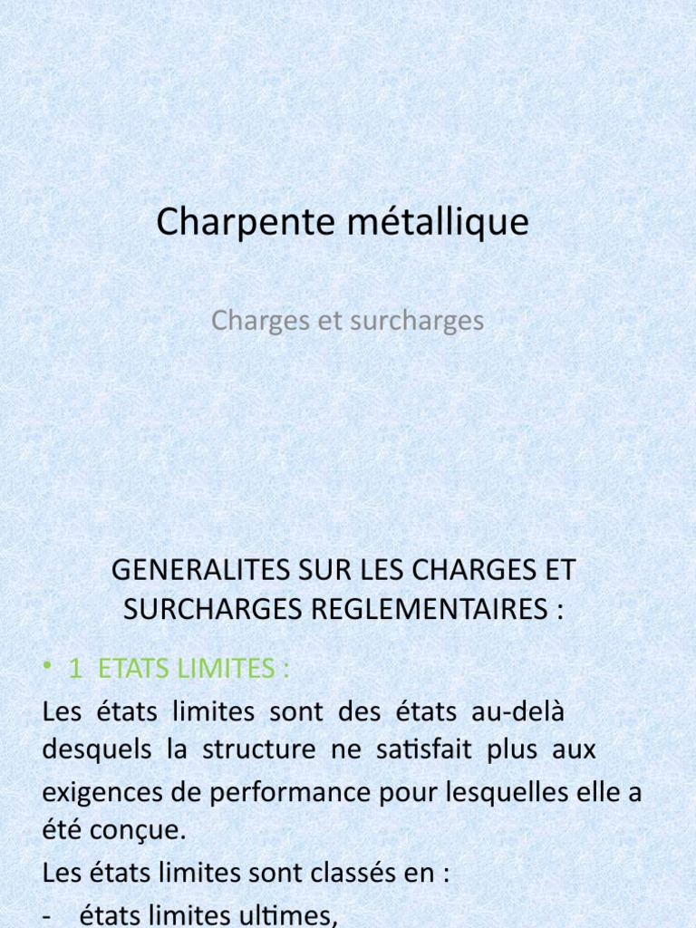 Les Charges Et Surcharges | PDF | Plaie | Pression