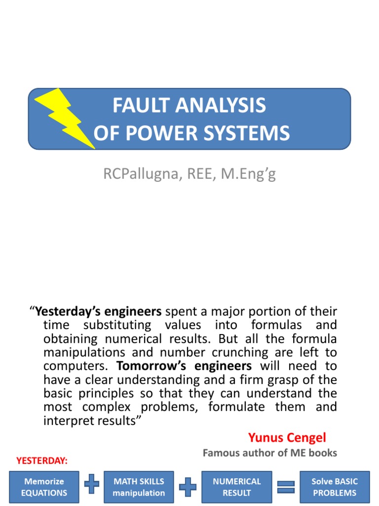 Fault Analysis of Power Systems | Electrical Impedance | Matrix ...