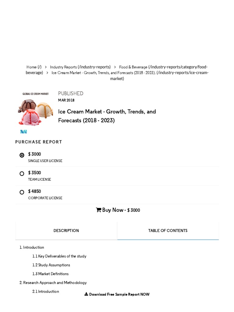 Ice Cream Market Share, Analysis, Size, Trends - Forecast (2018-23 ...