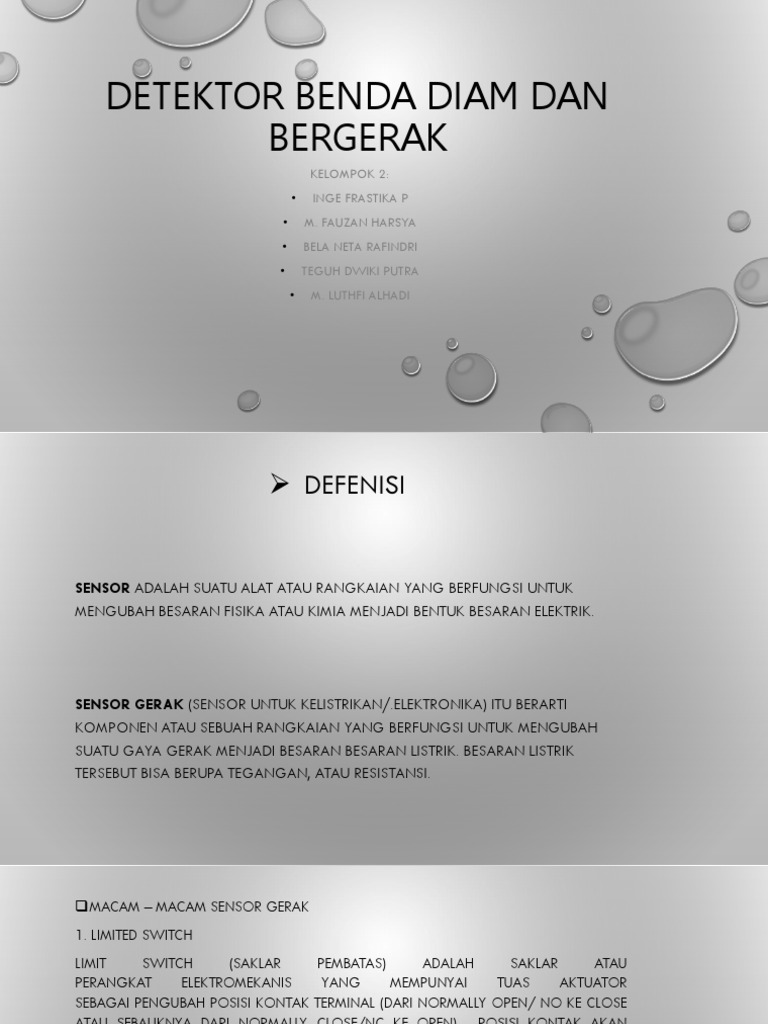 Deteksi Benda Diam dan Sensor Gerak | PDF