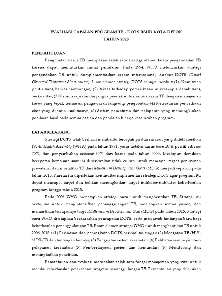 Evaluasi Capaian Program TB | PDF