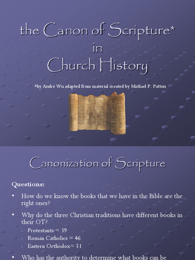 The Canonization of The Old Testament in Church History | PDF ...