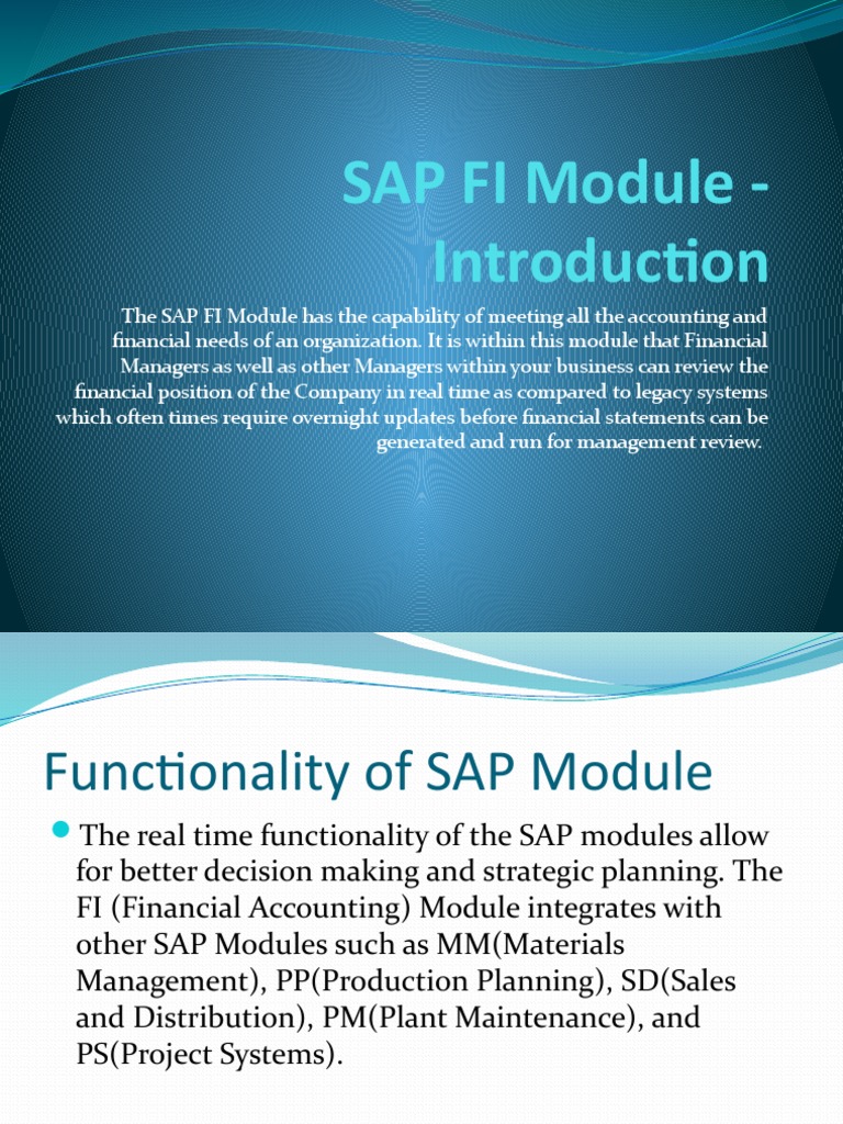 Sap Fi | PDF