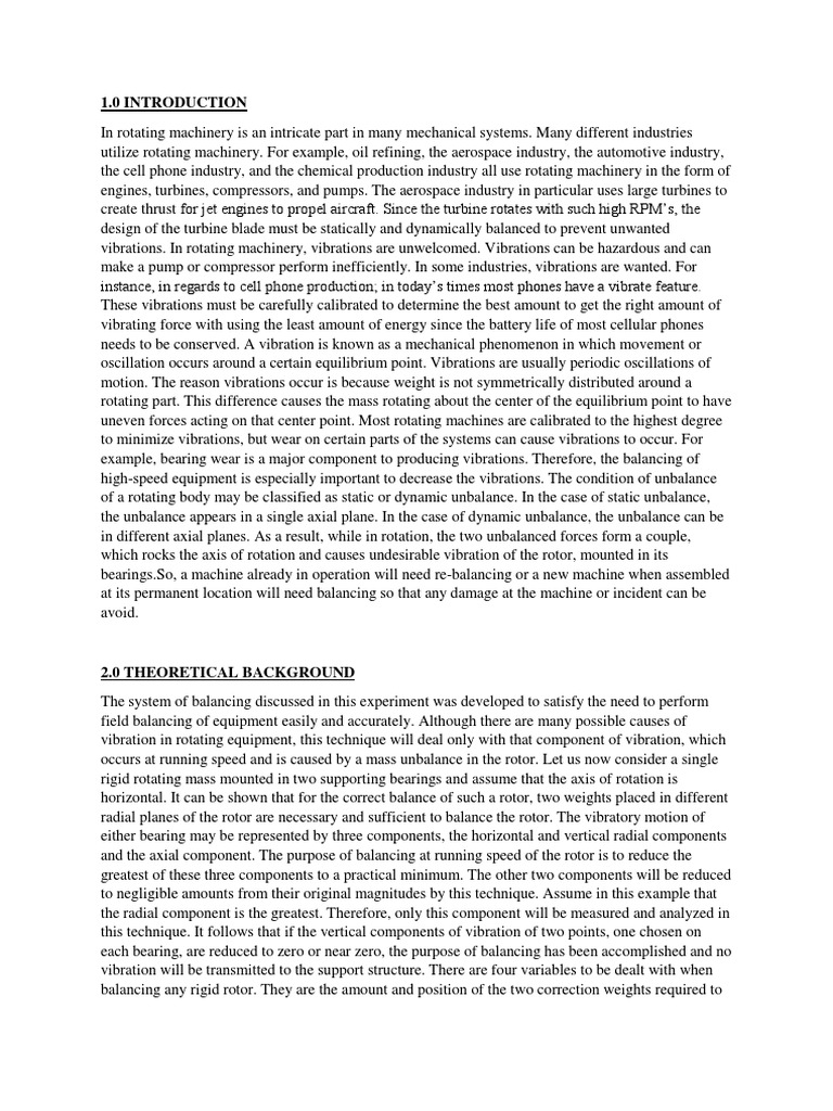 Emm3812 - Static and Dynamic Balancing | PDF | Rotation Around A Fixed Axis | Machine (Mechanical)