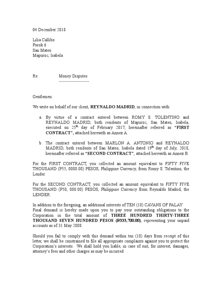 CONTRACT", Attached Herewith As Annex A | PDF