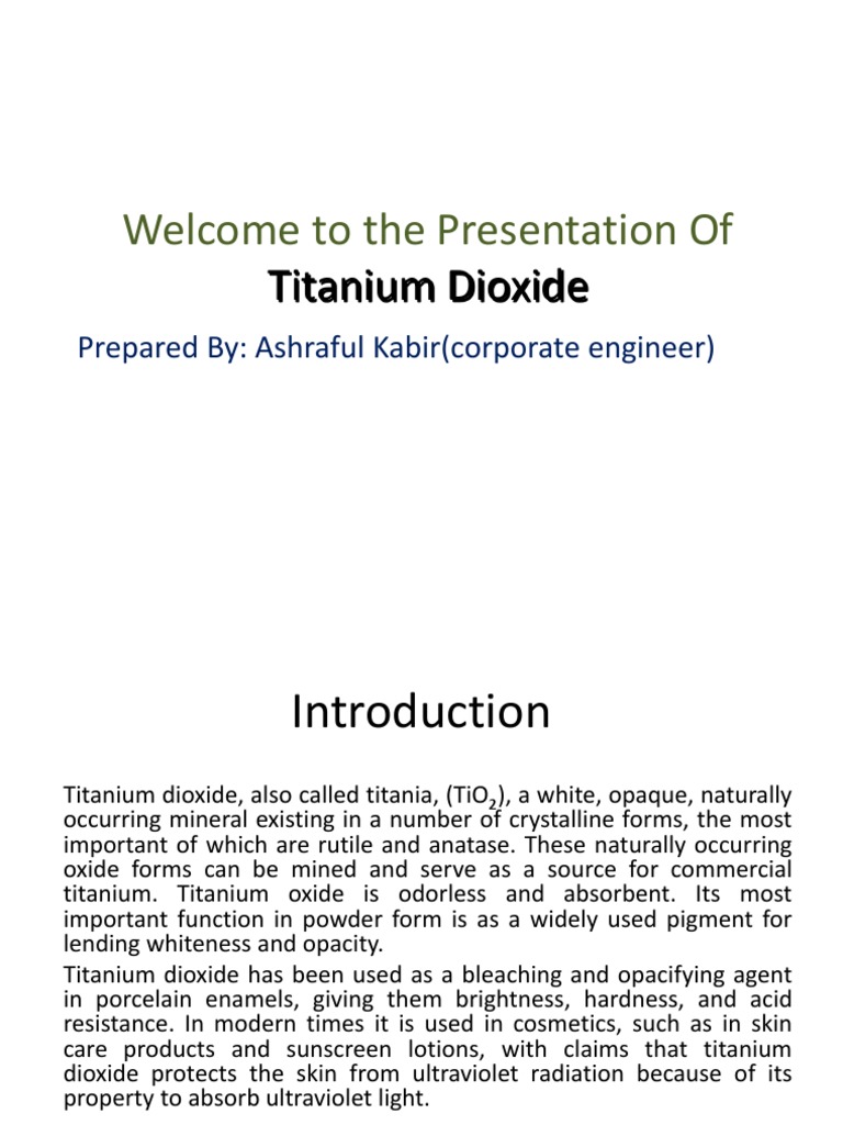 New Microsoft PowerPoint Presentation | PDF | Titanium Dioxide | Titanium