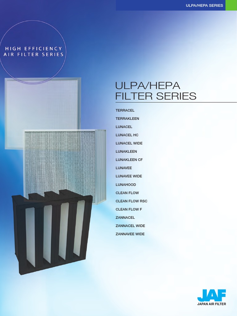JAF HEPA Filter Catalog | PDF | Humidity | Chemistry