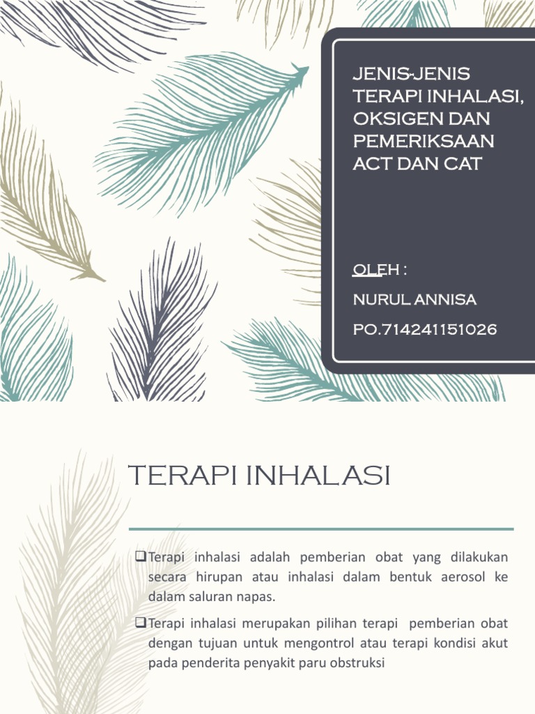 Jenis-Jenis Terapi Inhalasi, Oksigen Dan Pemeriksaan Act | PDF