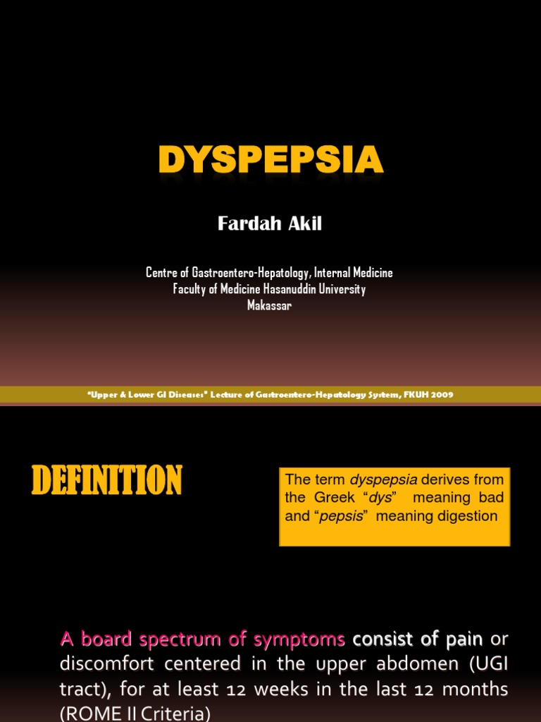 Dyspepsia | PDF | Indigestion | Gastroesophageal Reflux Disease