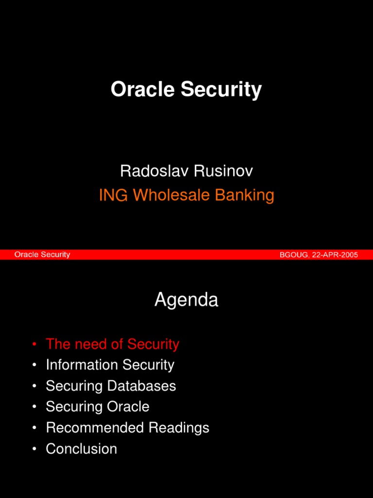 Oracle Security Best Practices Guide | PDF | Oracle Database ...
