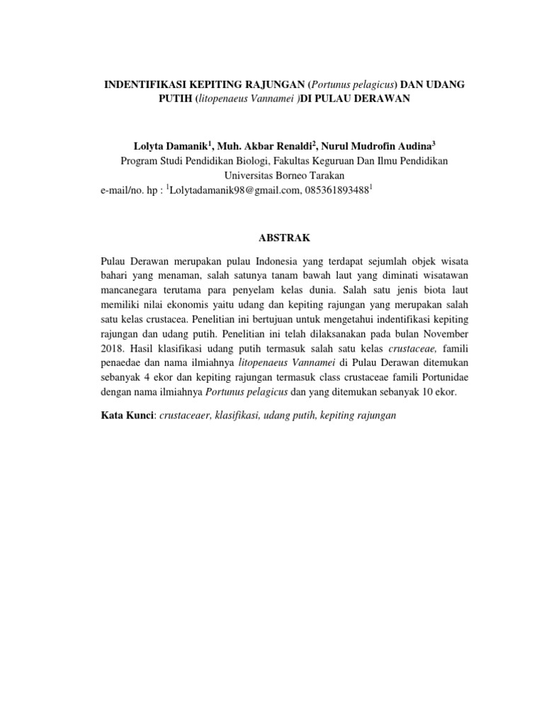 Jurnal Biola Crustaceae | PDF
