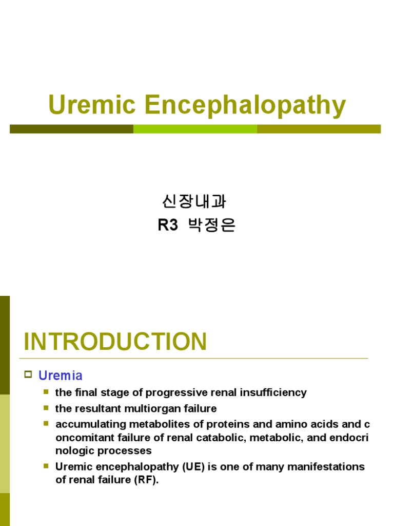 Uremic Encephalopathy and Neuropathy Insights | PDF | Nervous System ...