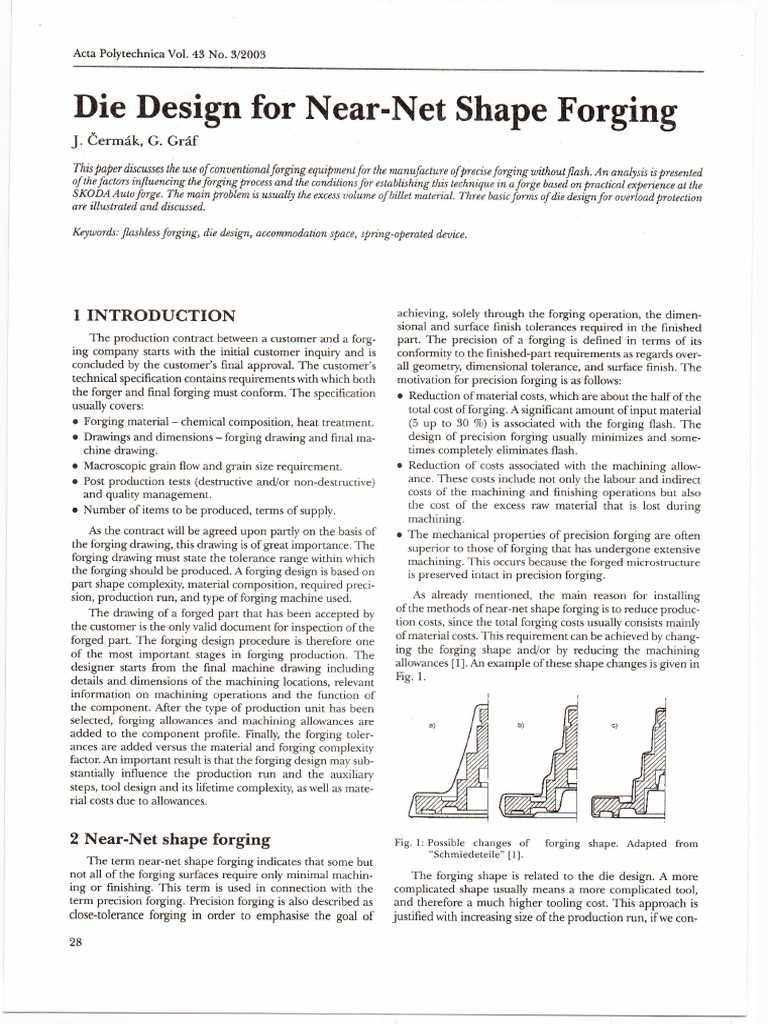 Forging Die Design | PDF | Forging | Machining