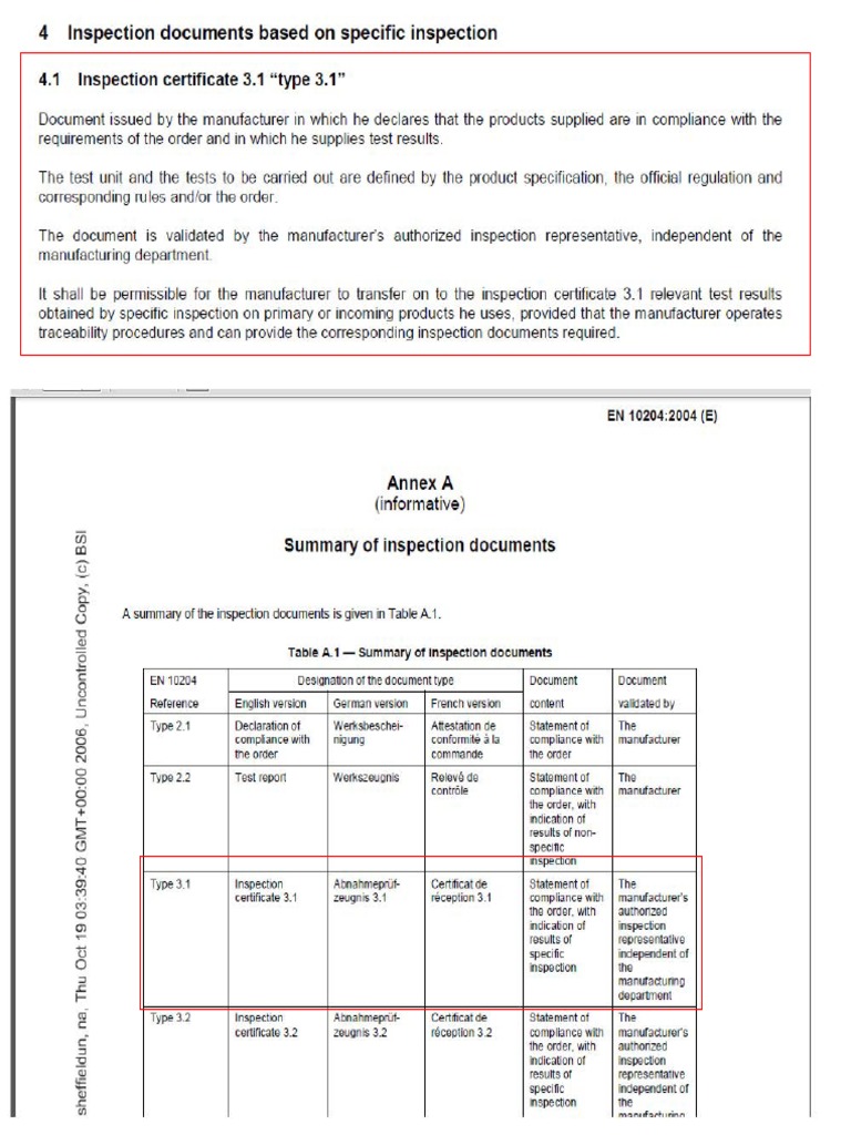 En10204 3.1 PDF | PDF