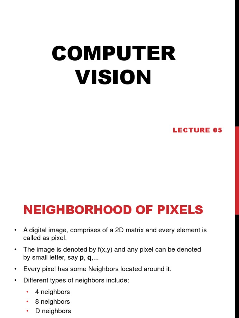 Computer Vision | PDF | Distance | Pixel