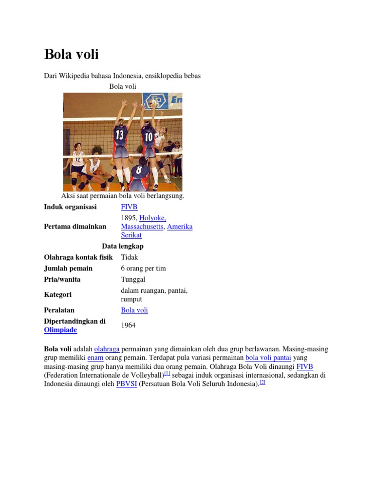 MATERI Bola Voli | PDF