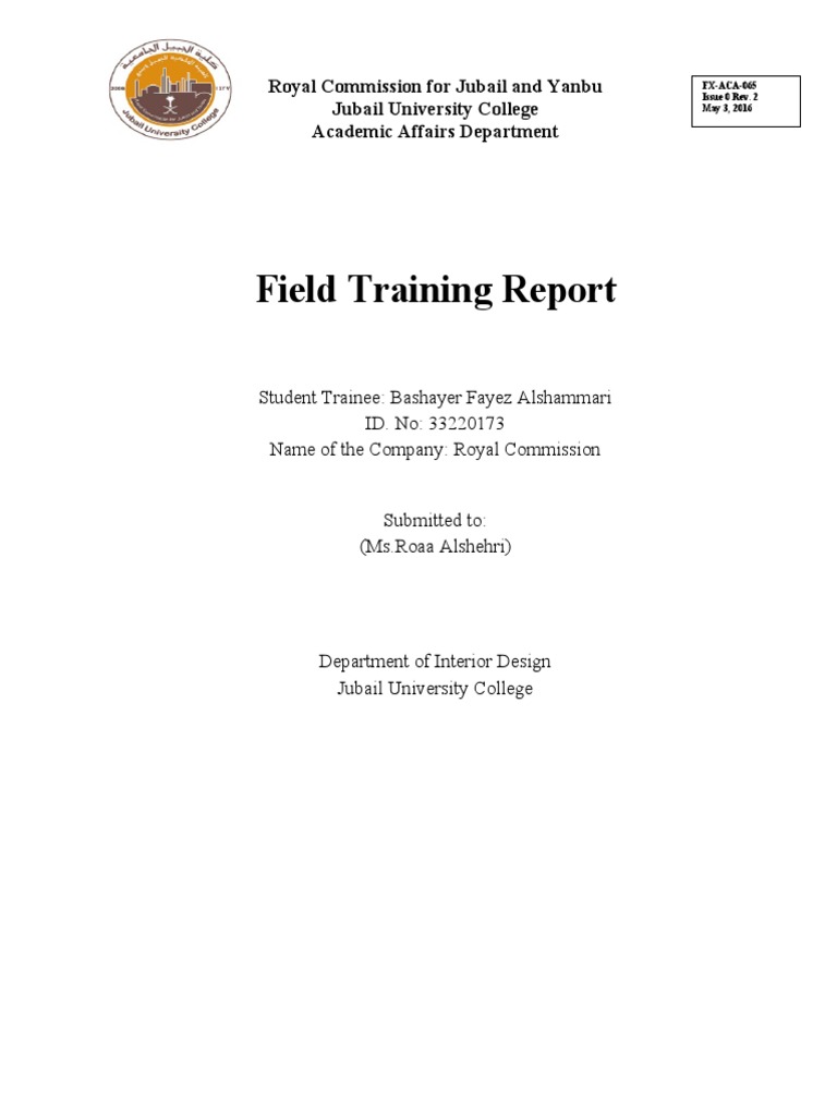Field Training Report | PDF | Nonverbal Communication | Communication