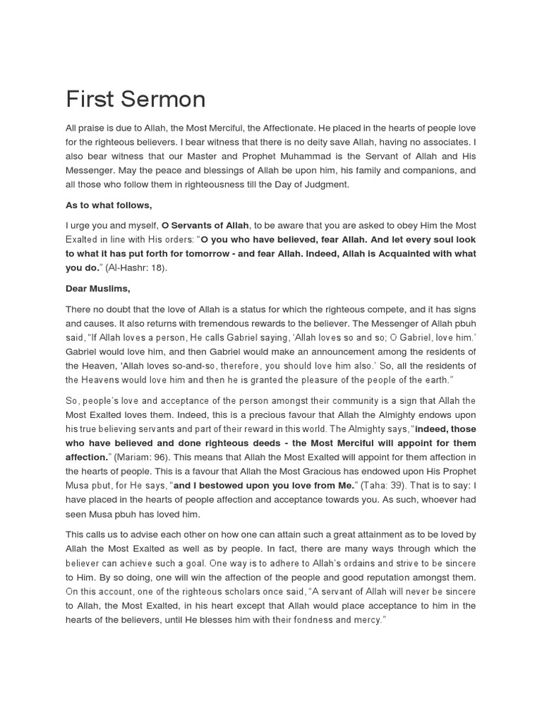 Kutbah 002 | PDF | Muhammad | Prophets And Messengers In Islam