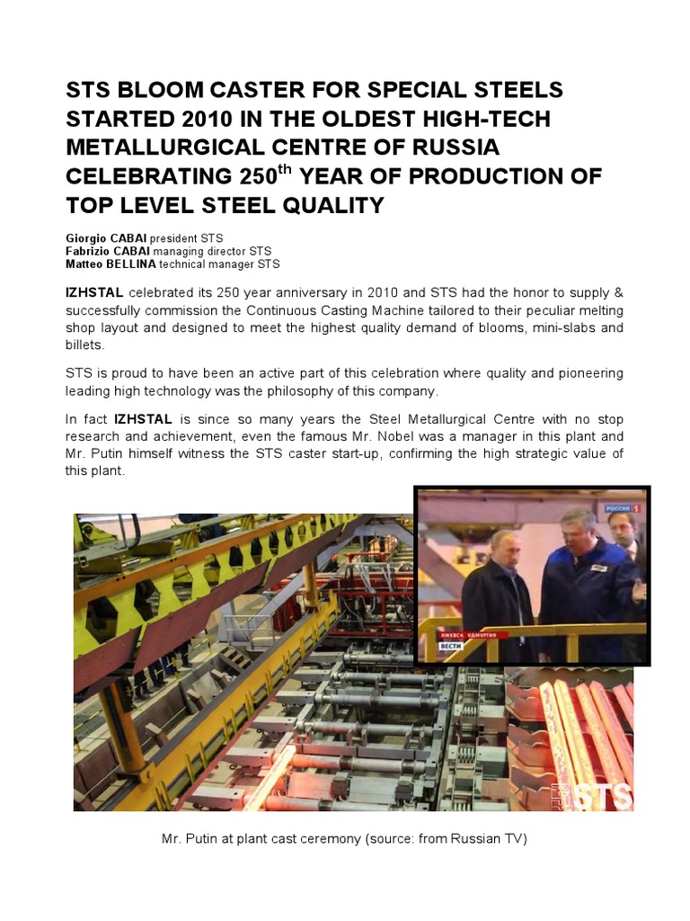 Bloom Caster | PDF | Casting (Metalworking) | Steel