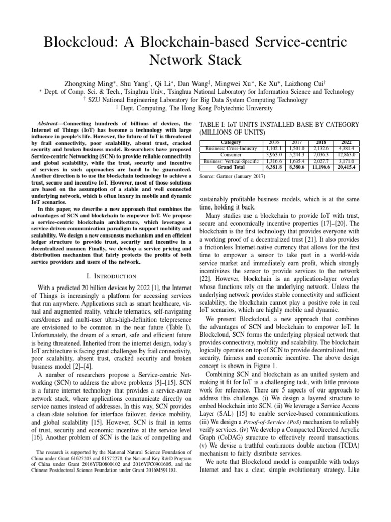 Blockcloud Technical Whitepaper | PDF | Internet Of Things | Computer Network