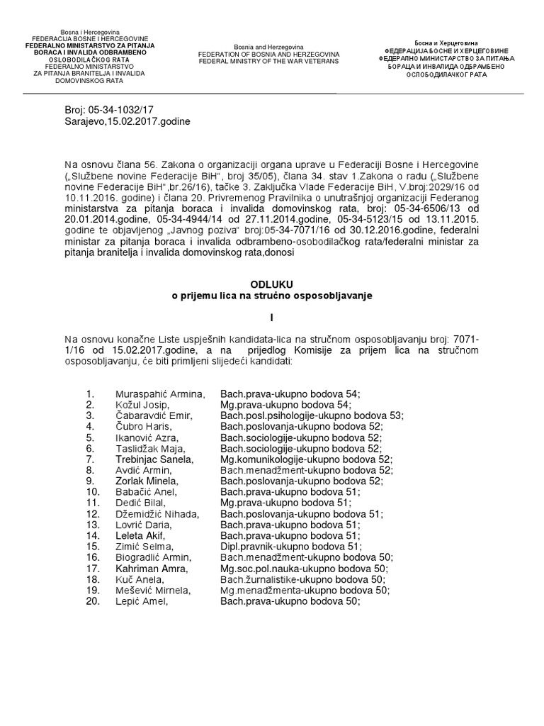 1 A Obrazac Zahtjeva Za Dodjelu JNP Za Statusna Pit Bor Bosanski J | PDF