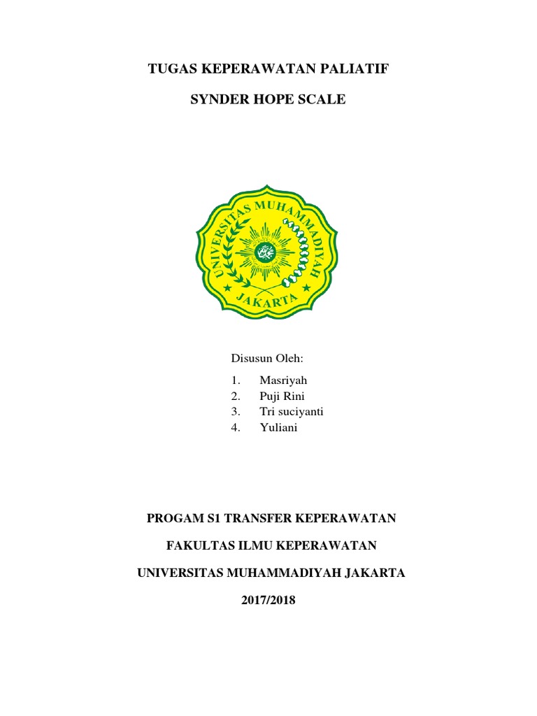 Synder Hope Scale | PDF | Harapan | Analisis Faktor