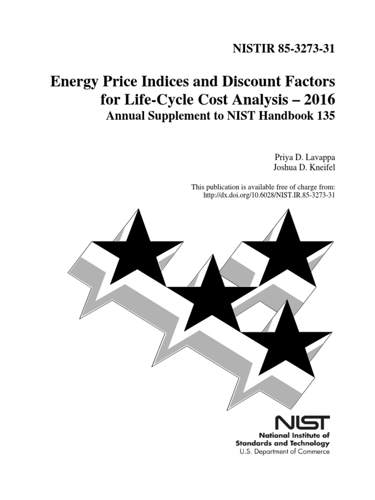 NISTIR 85-3273-31 Provides Updated Energy Price Indices and Discount ...