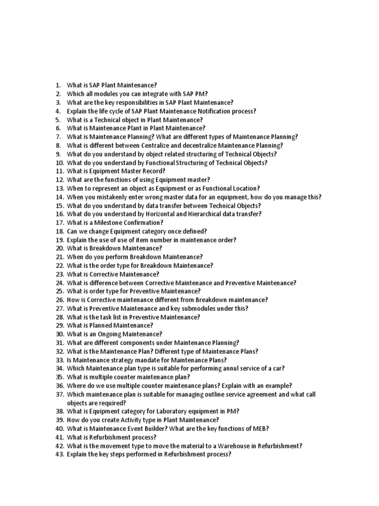 What Is SAP Plant Maintenance | PDF | Information | Software