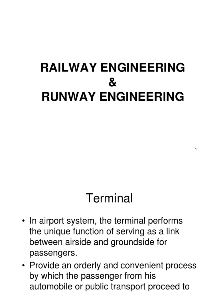 Lec#15, Terminals (Compatibility Mode) | PDF | Runway | Airport