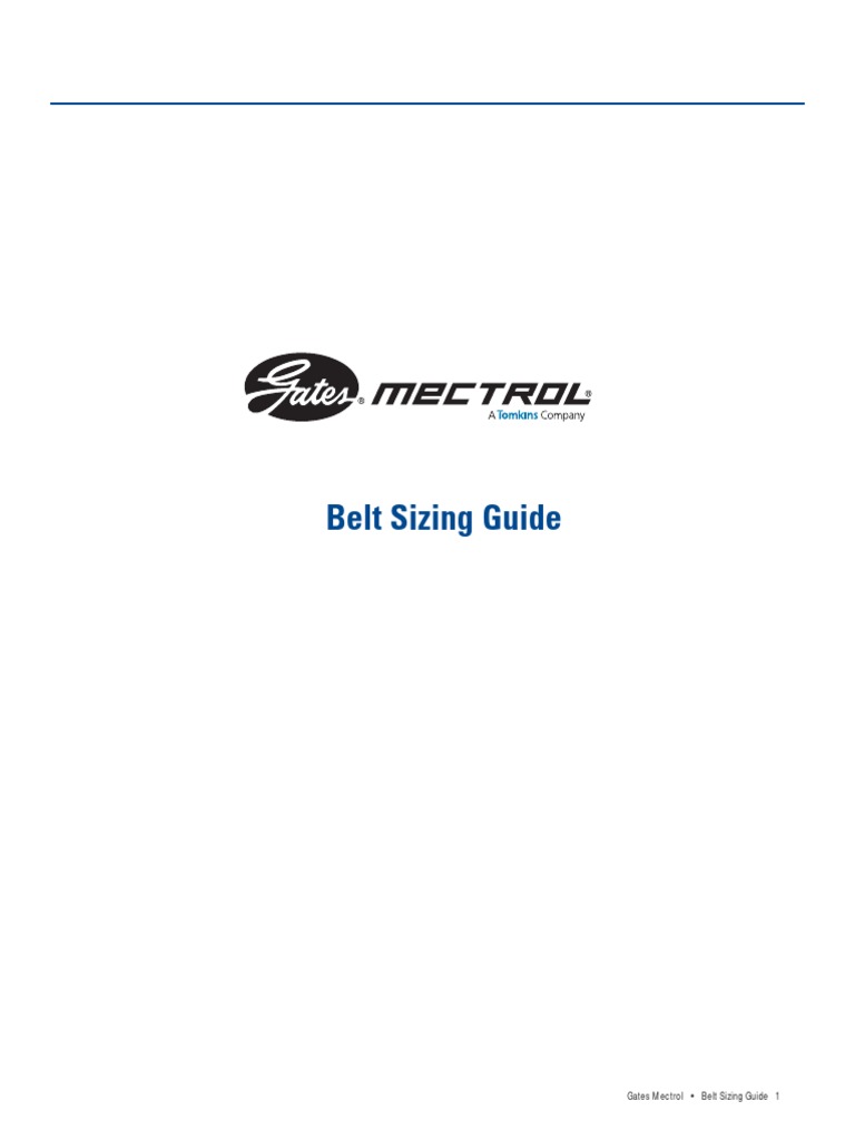 Belt Sizing Guide | PDF | Belt (Mechanical) | Mechanical Engineering