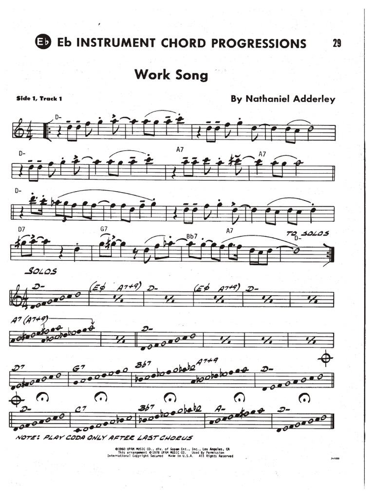 Work Song Eb | PDF