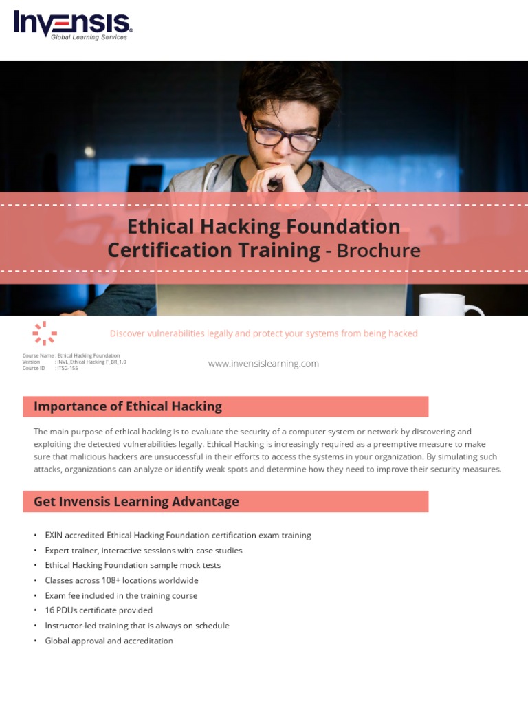 Ethical Hacking Foundation Certification Training Brochure | PDF ...