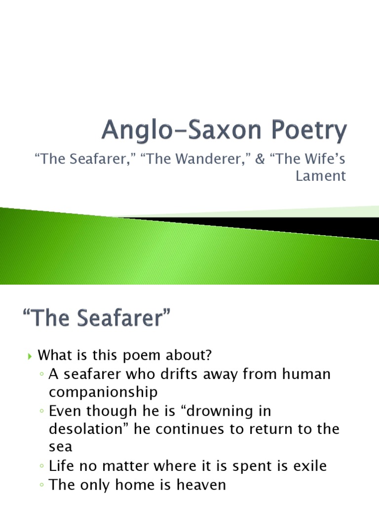 Anglo Saxon Poetry | PDF | Poetry