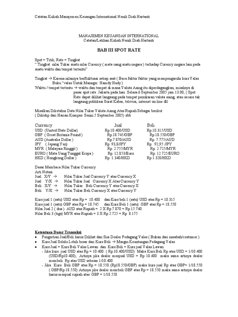 MNG Keu Internasional Hitungan | PDF