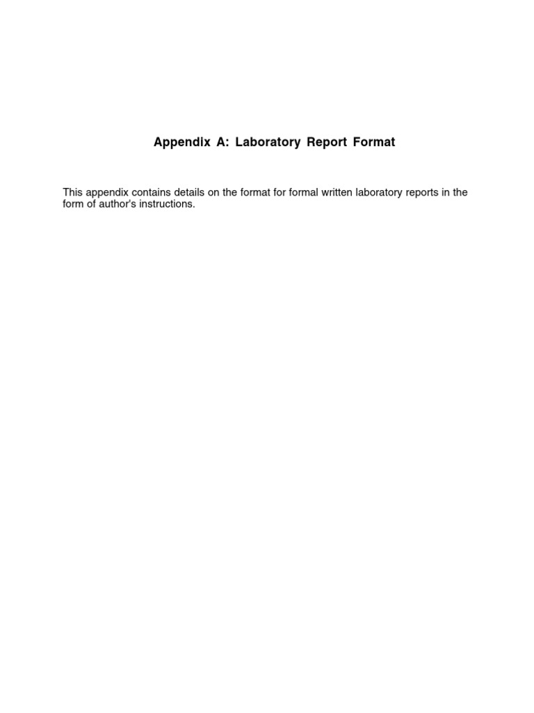 Appendix A: Laboratory Report Format | PDF | Creep (Deformation ...
