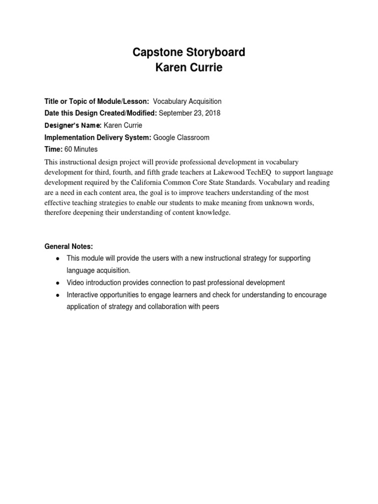 Capstone Storyboard-3 | Download Free PDF | Vocabulary | You Tube