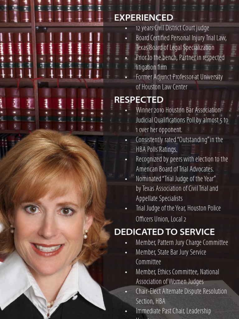Judge Caroline Baker: Proven Leadership | PDF | Bar Association | Law