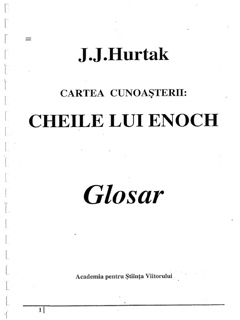 Cheile Lui Enoch Glosar PDF | PDF